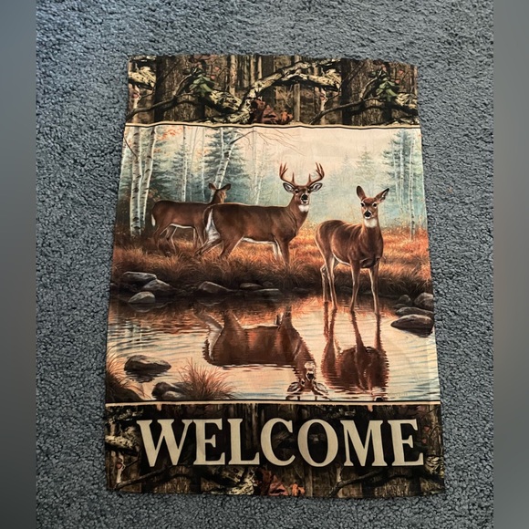 Other | Welcome Deer Flag | Poshmark